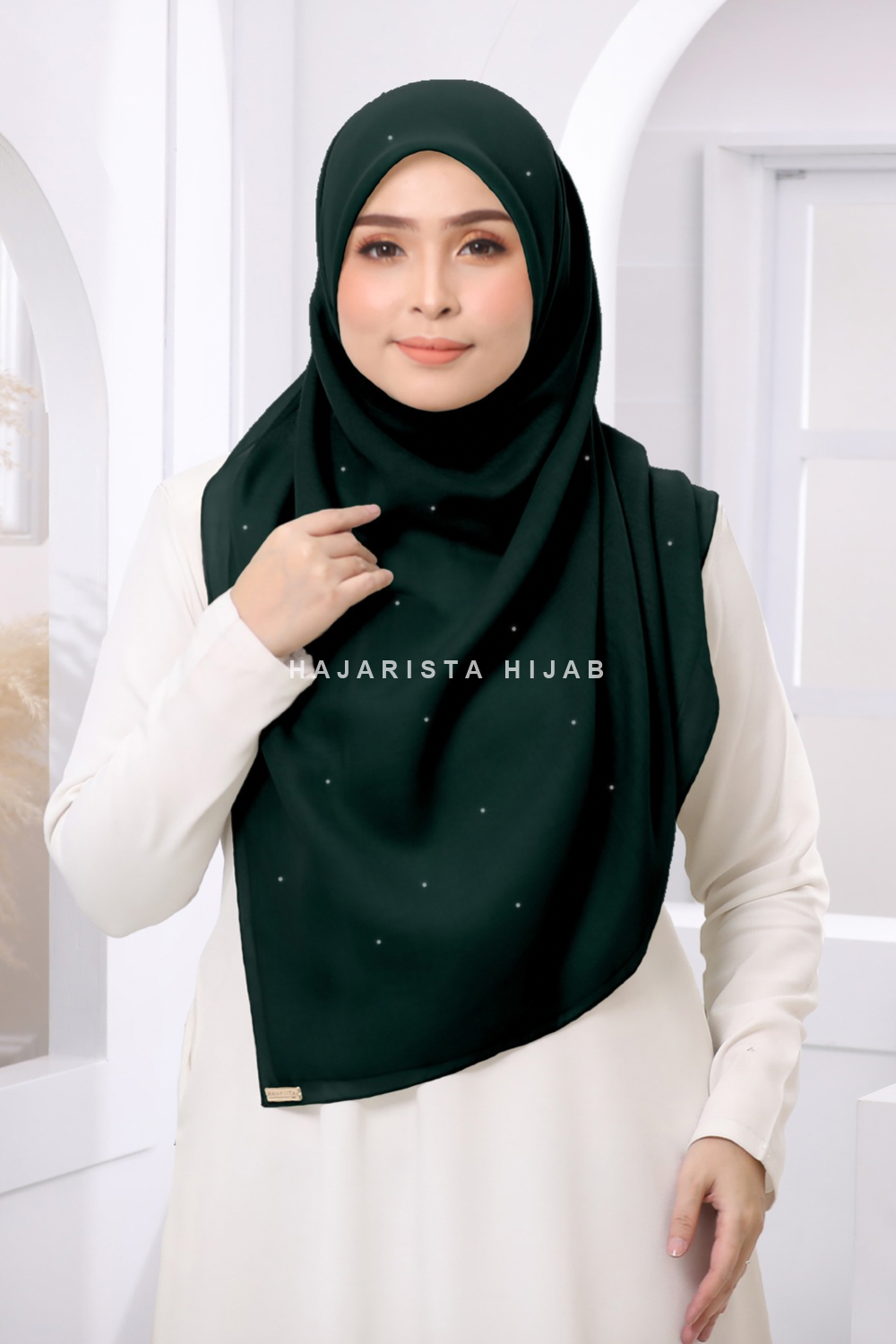 BAWAL COTTON VOILE BATU TABUR (B50) EMERALD GREEN
